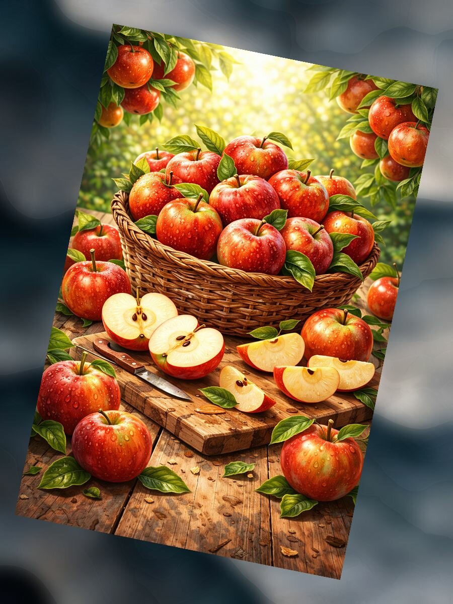 Постер "Яблоки", 29.7х42см, А3, глянцевый