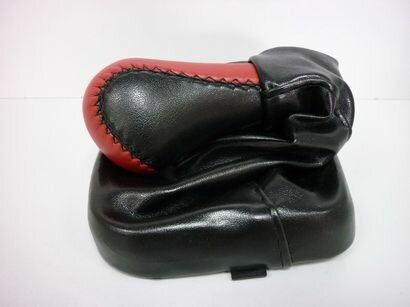 Ручка рычага кпп ваз 2113-15 с рамкой, винил, красный, в блистере (кпп00030)