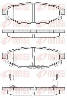 1136 12 колодки дисковые задние! Subaru Impreza 2.0i 11> Remsa арт. 113612