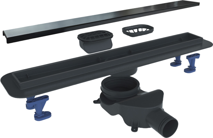 Душевой трап (лоток) BelBagno Luce BB-LD-LUCE-90-NERO 85 см, матовый черный