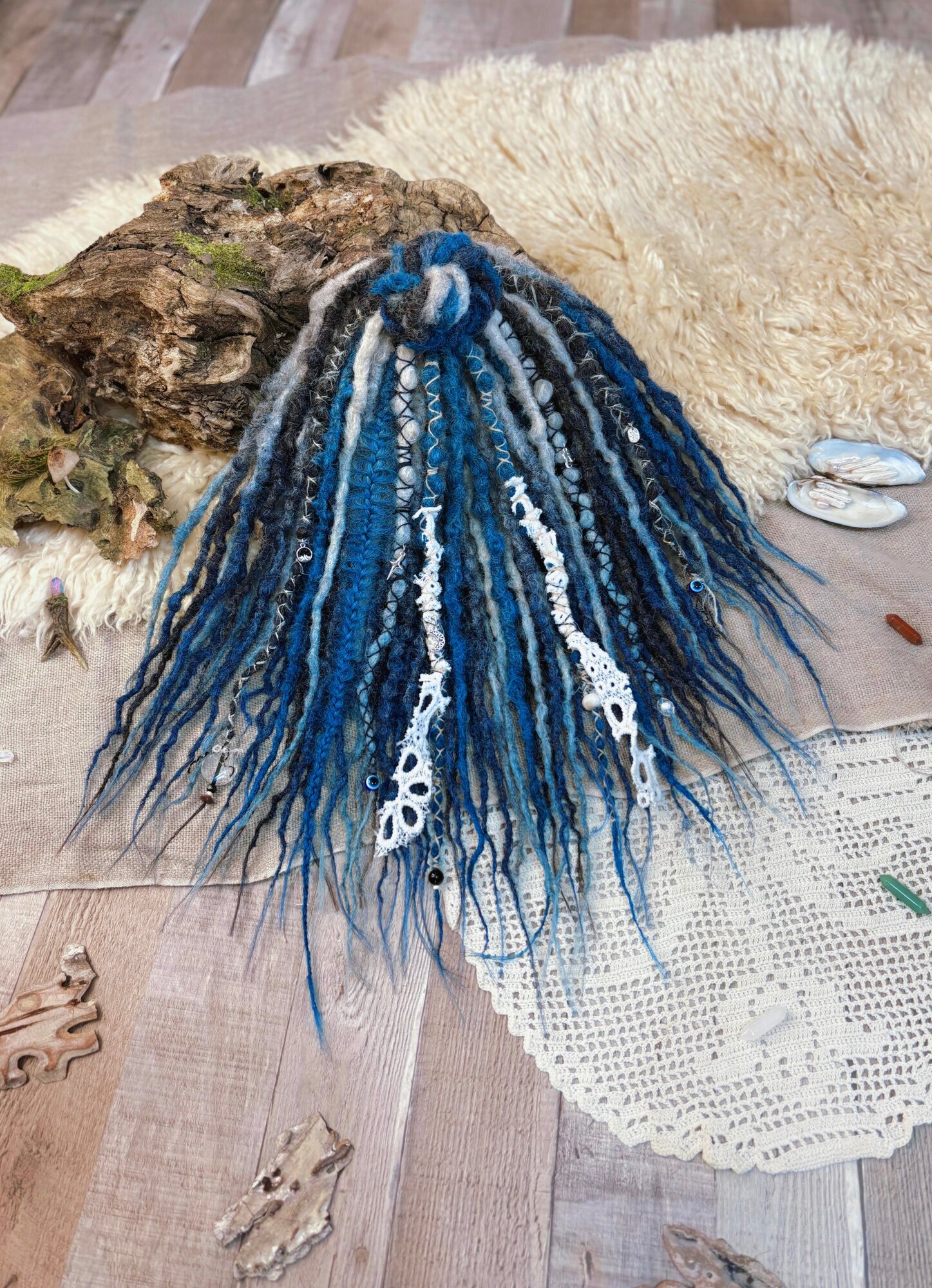 Де дреды из канекалона "Deep ocean", ручная работа