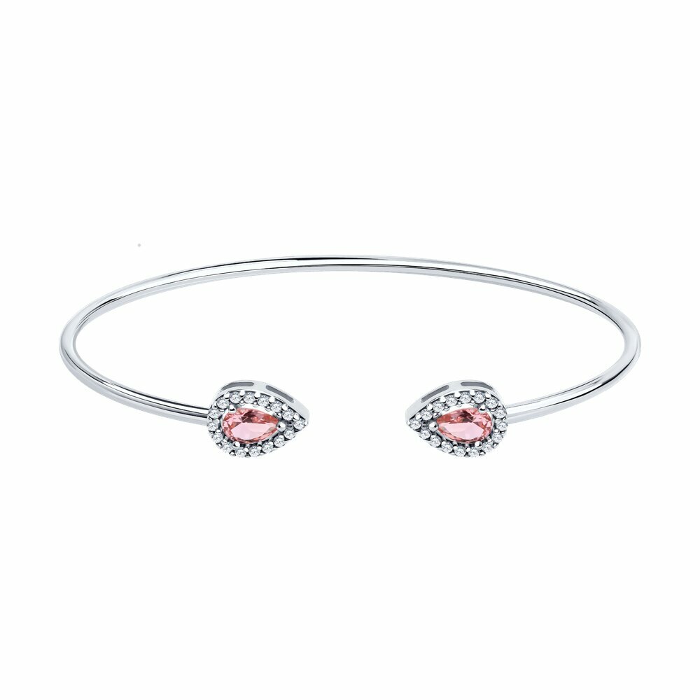 Браслет, серебро, 925 проба, родирование