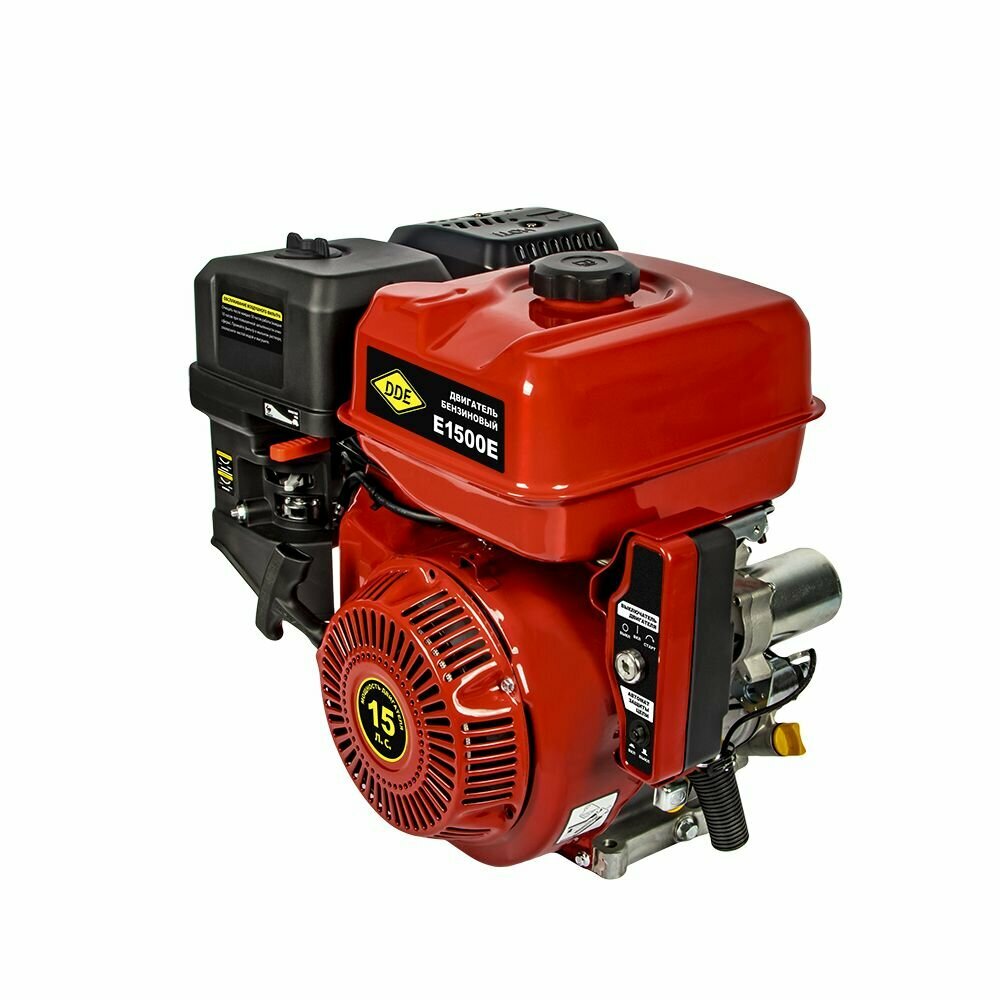 Двигатель бензиновый 4Т DDE E1500E-S25 (15 л. с, 420 куб. см, к/вал 25 мм, шпонка, элстарт)(794-708), шт