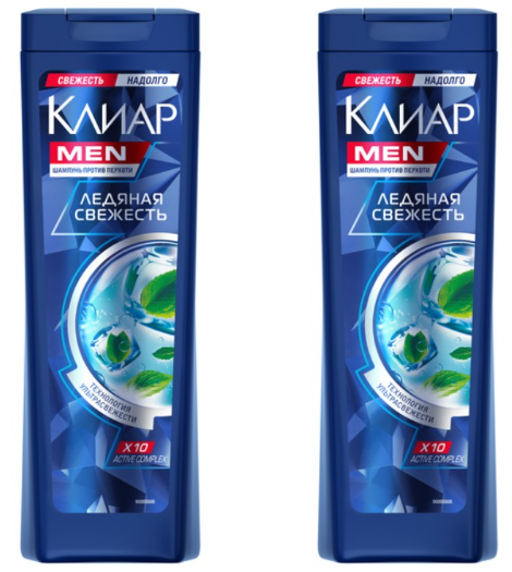 Клиар Шампунь для волос Ледяная свежесть, 400 мл, 2 уп