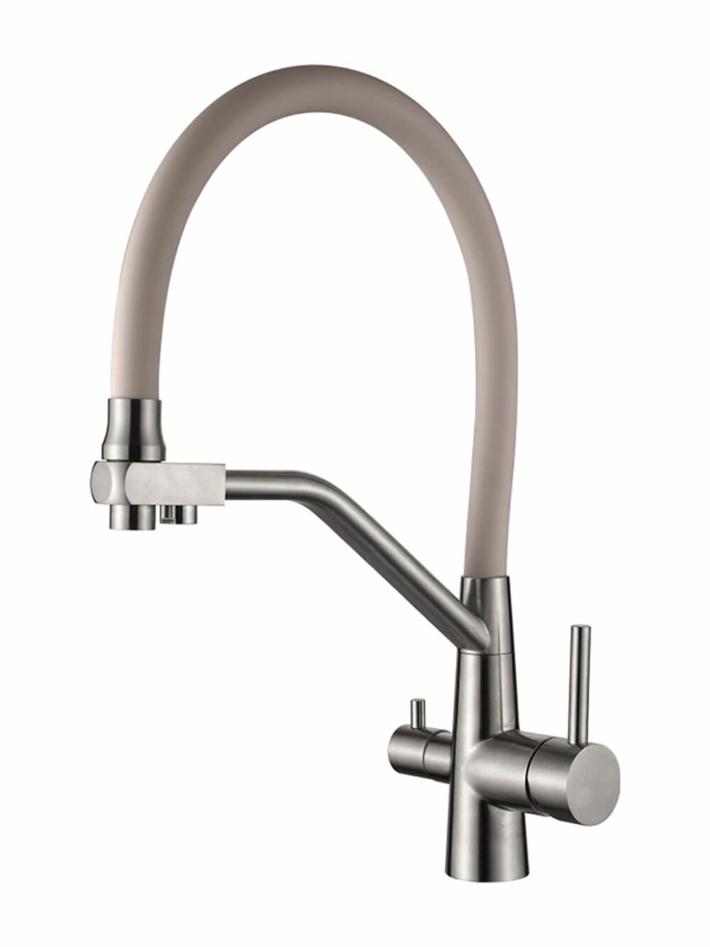 Смеситель для кухни с гибким изливом и фильтром Ledeme L74855-16