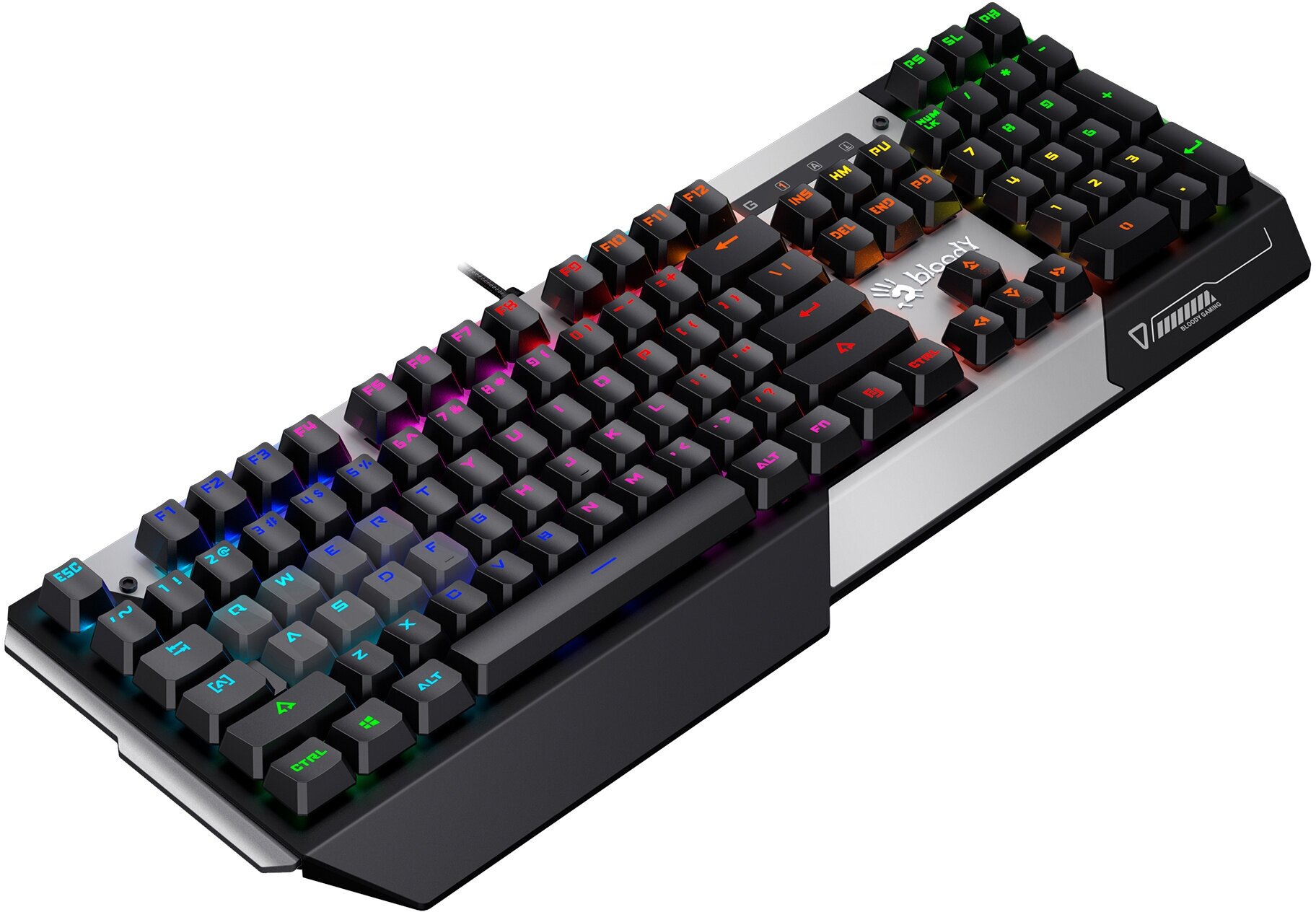 Клавиатура A4Tech Bloody B865R механическая серый/черный USB for gamer LED