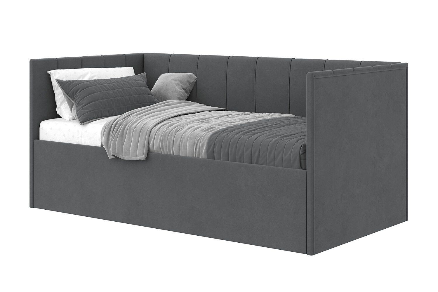 Кровать односпальная Hoff Мика 80х160 см основание, подъёмный механизм, цвет серый