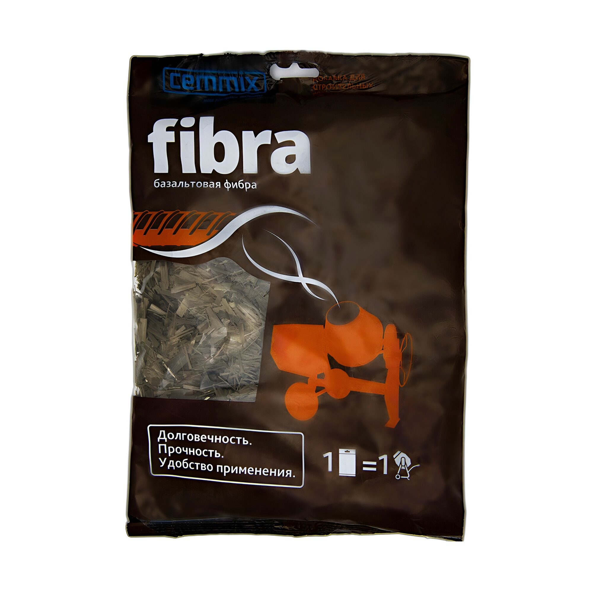 Фиброволокно базальтовое "Cemmix" CemFibra R, 200 г, темно-оливковое