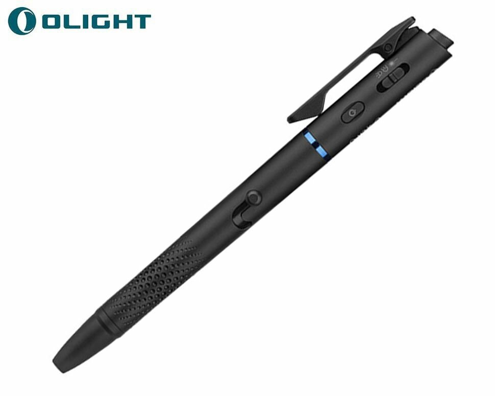 Тактическая ручка фонарь Olight Open 3 Black с ЛЦУ, Li-po 130 mAh, 14 метров, 120 люмен (Комплект)