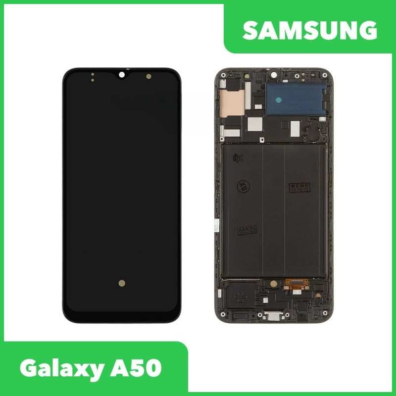 LCD дисплей для Samsung Galaxy A50/A50s SM-A505/A507 в сборе с тачскрином в рамке OLED (черный)