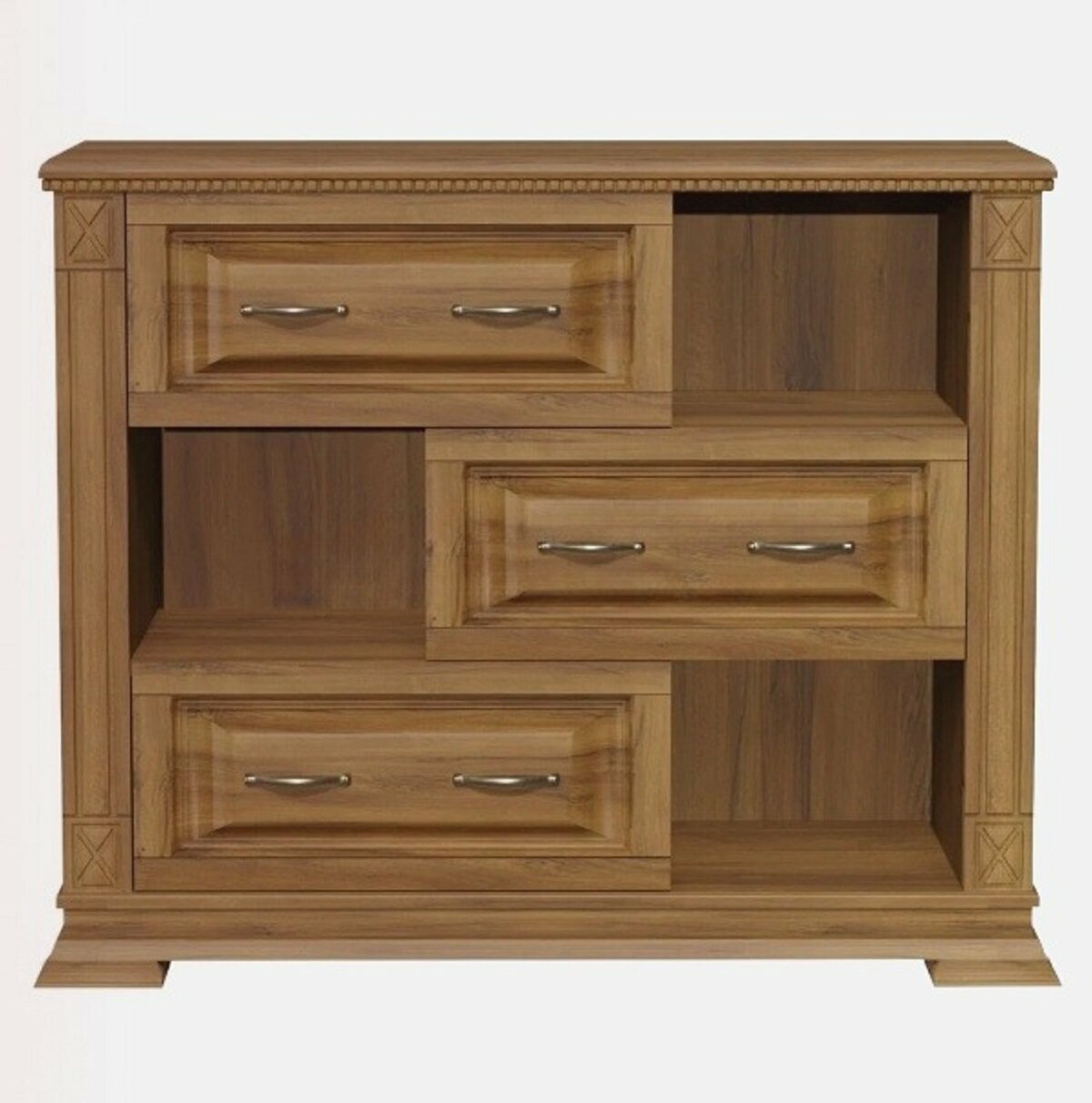 Комод для хранения вещей из массива сосны Верди PREMIUM 223, 100x40x80 клас. орех 2