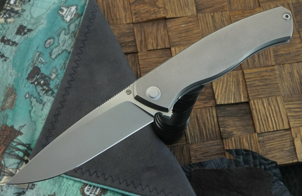 Мастерская Чебуркова складной нож Скаут New, сталь Elmax, рукоять фрезерованный титан