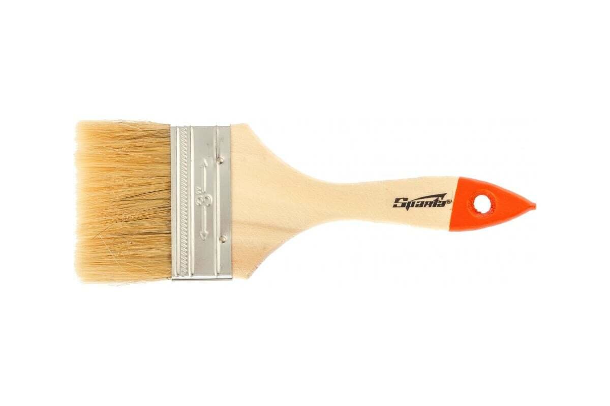 Плоская кисть Slimline 3 SPARTA натуральная щетина, деревянная ручка 824405