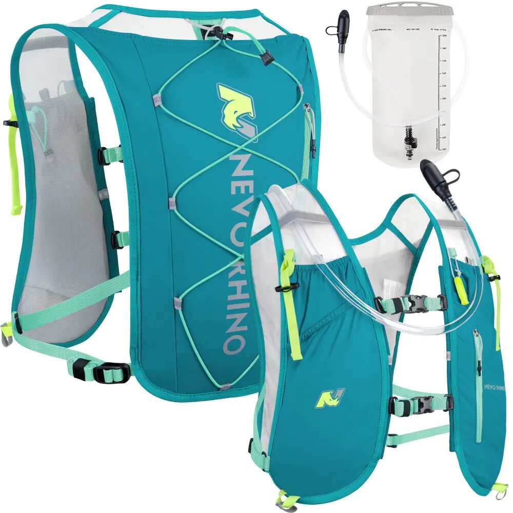 NEVO RHINO Сверхлегкий беговой рюкзак-жилет для бега с отделением для питьевой системы Green Красивый цвет Q782_ob_wfSm