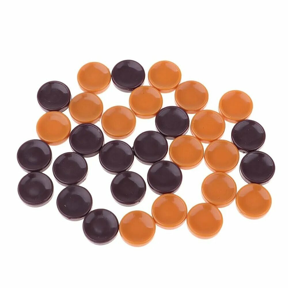 Набор из 32 шашек для игры в шашки, нарды и шахматы, аксессуар для настольных игр, пластиковые фигуры диаметром 16 мм