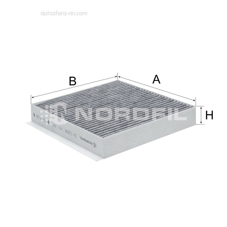 NORDFIL CN1329K Фильтр салона угольный JAC J7