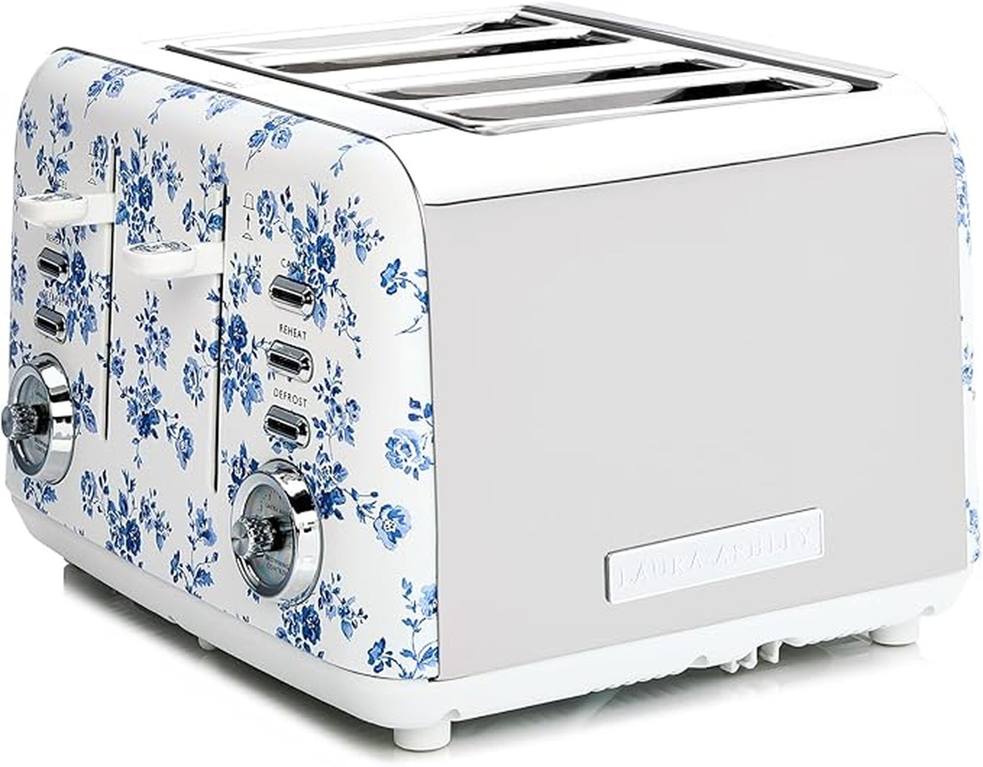 Тостер Laura Ashley VQ на 4 ломтика, цвет белый, синий, VQ-SBT583-LACR