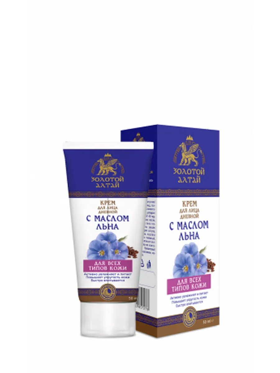 Золотой Алтай Крем для лица Дневной с Маслом Льна, крем для