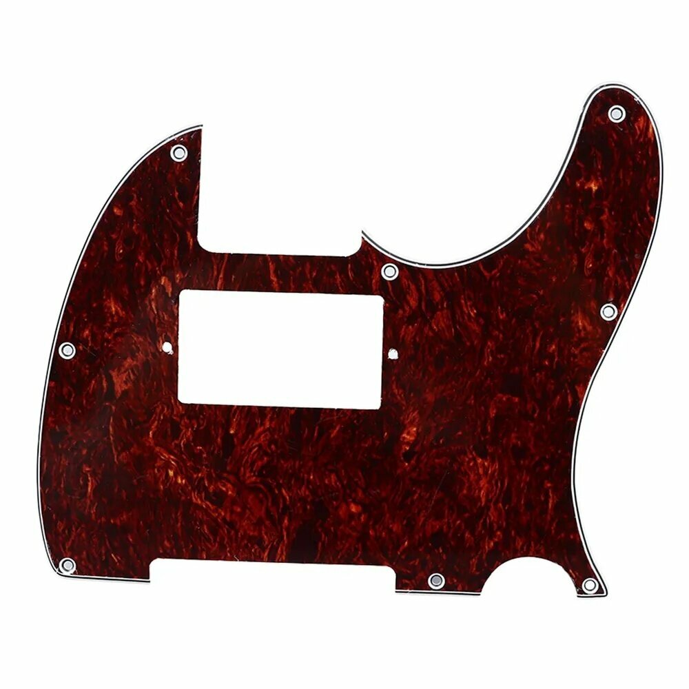 Красная ПВХ-накладка на гитару Fender Telecaster, защитная пластина от царапин с шумоподавлением и декоративным дизайном.