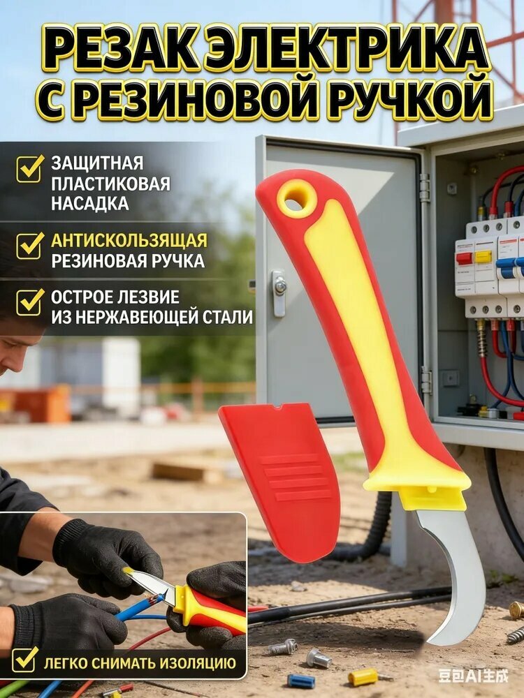 Изолированный нож электрика, стриппер, устойчивый к напряжению VDE, 200 мм