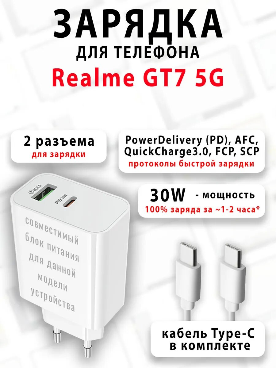 Зарядное устройство для телефона Realme GT7 5G