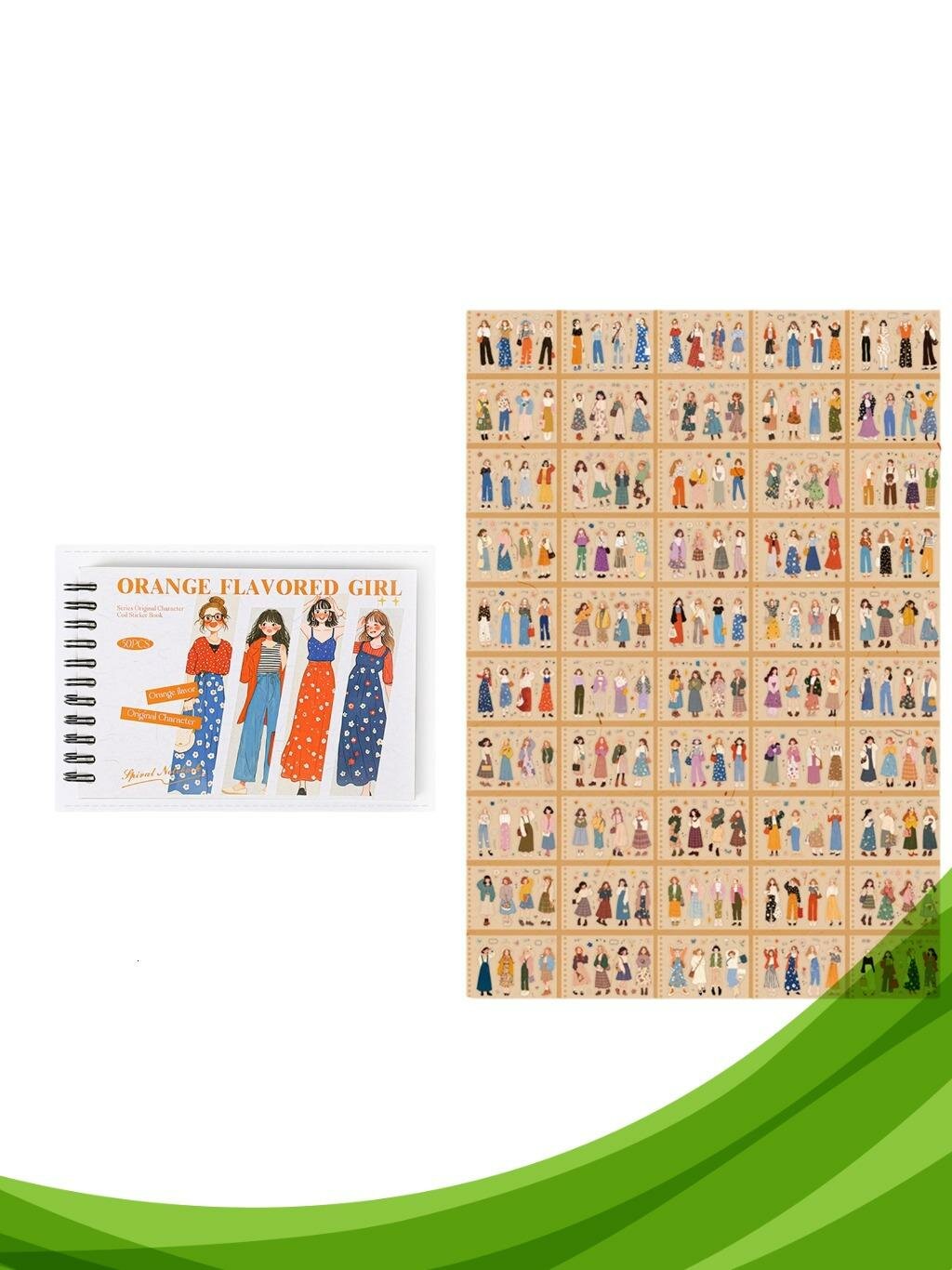 Альбом наклеек с апельсинами для девочек