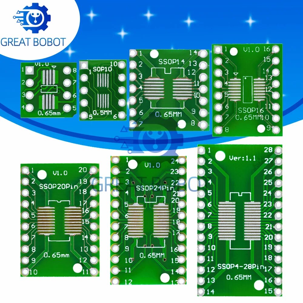 Набор переходников SMD на DIP (35 шт.)