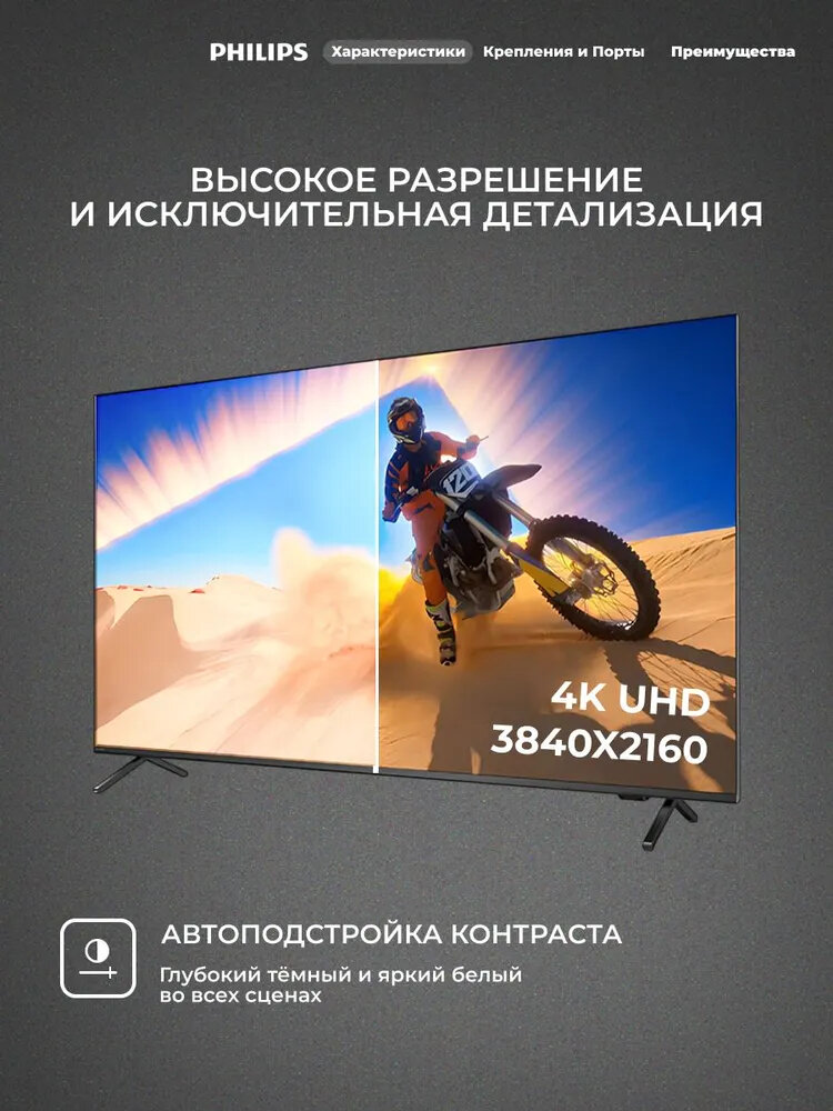Mini LED телевизор Philips 55PML9109/98 диагональ 55", 4K UHD черный — фото 1
