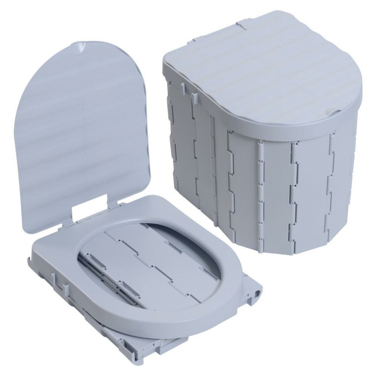 Туалет Мультидом "WC", складной, туристический, для путешествий, пластиковый 28х30х33 см