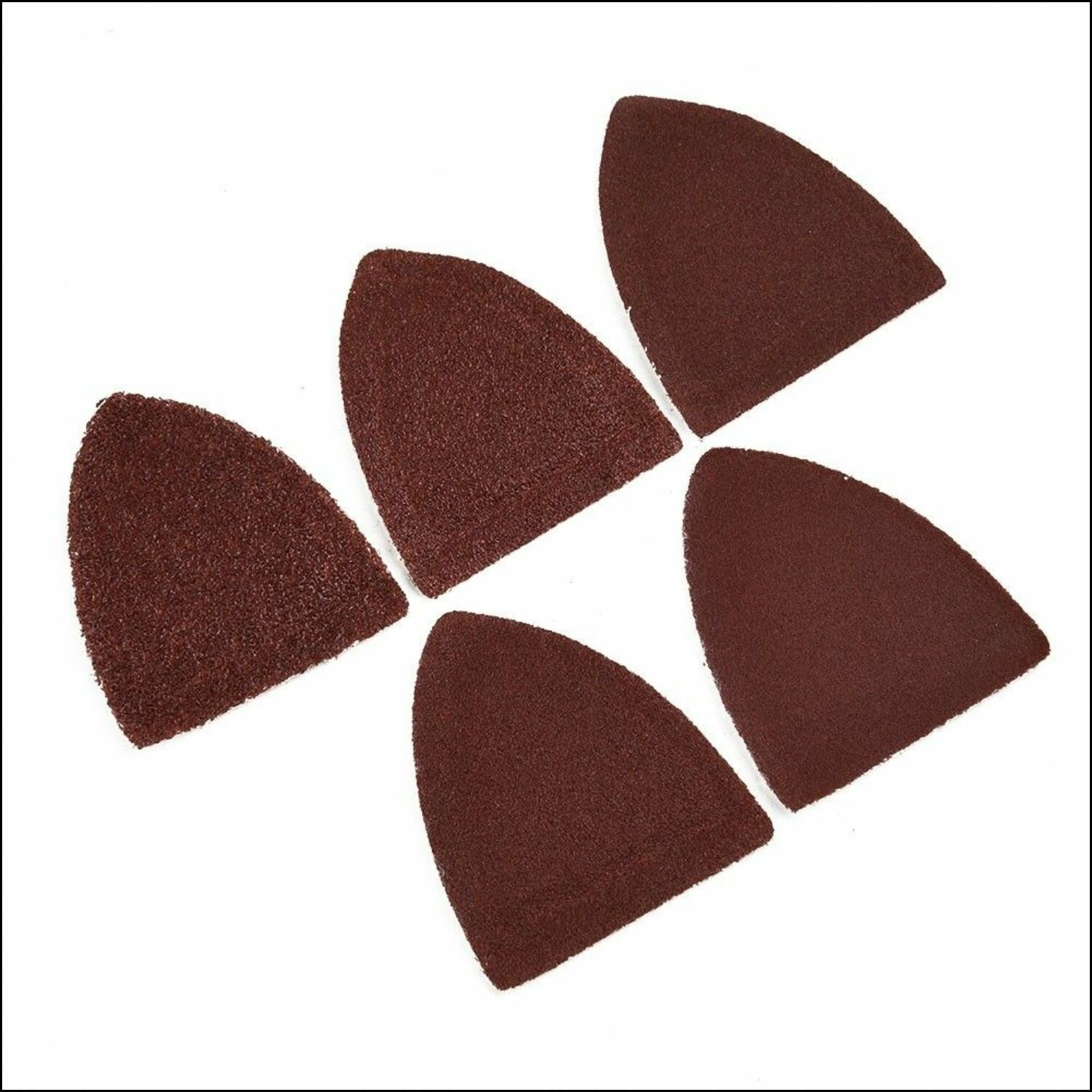 Набор из 25 премиум треугольных шлифовальных листов на липучке, 81 мм, для осциллирующего инструмента, представлен ассортиментом зернистости 60, 80, 120, 180 и 240