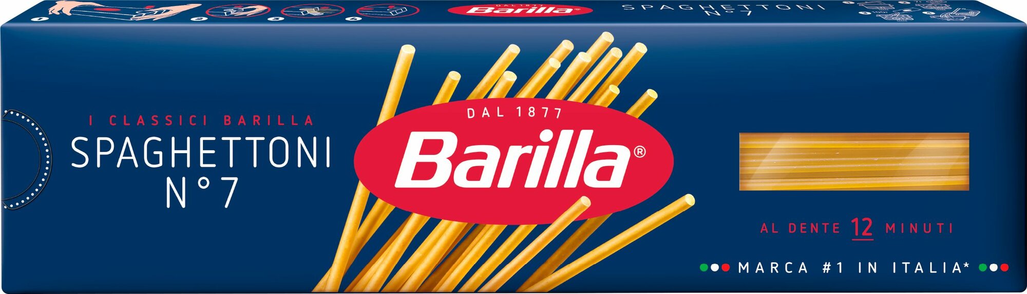 Макароны BARILLA Spaghettoni №7, 450 г/ 7 упаковок