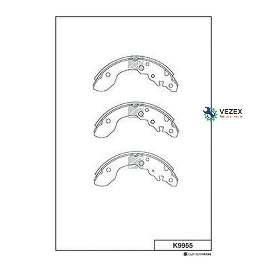 KASHIYAMA K9955 Колодки тормозные барабанные, задние