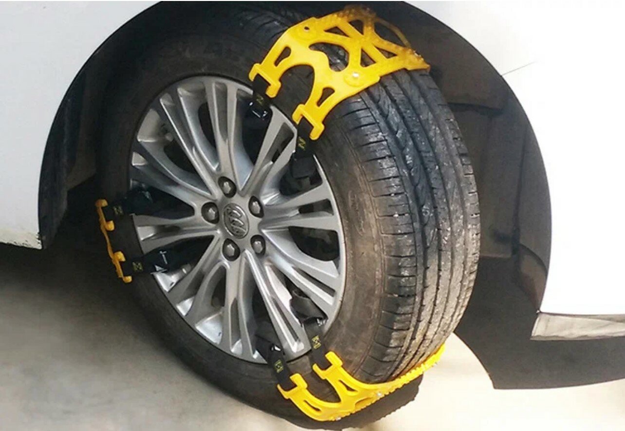 Комплект автомобильных противоскользящих цепей на шины из полиэстера с высокой водостойкостью 6 шт