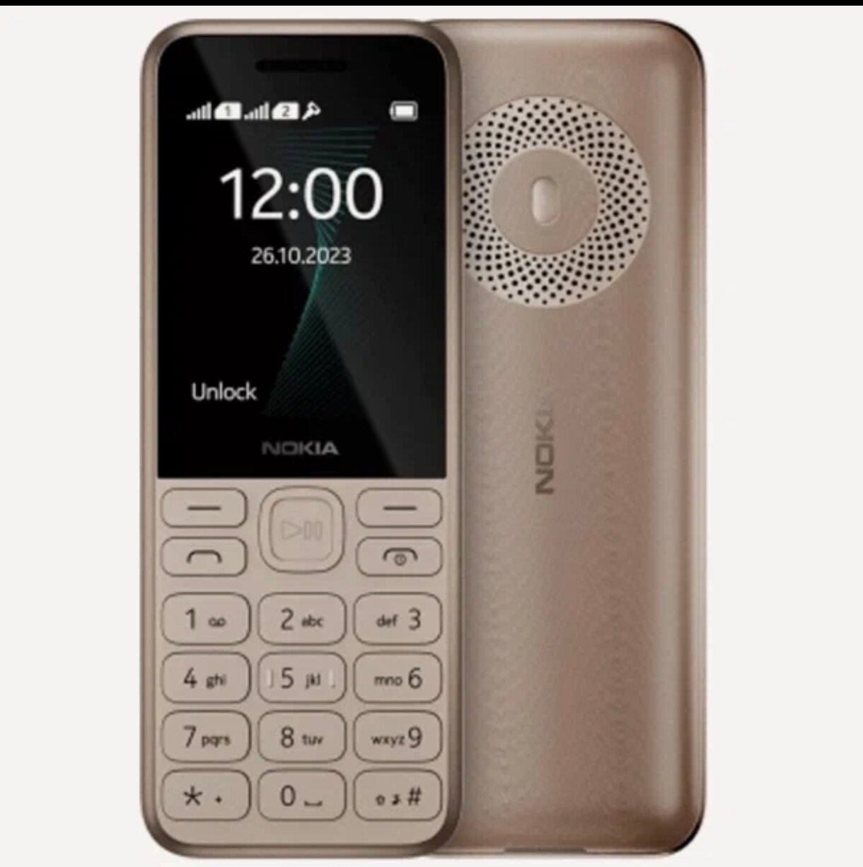 Телефон кнопочный NOKIA TA-1576DS 130, 2 SIM, Bluetooth, золотистый