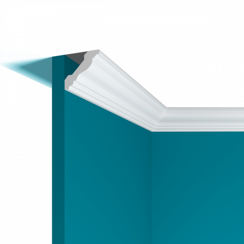 Плинтус потолочный 40х45 мм 80 метров под покраску карниз полистирол ультра легкий