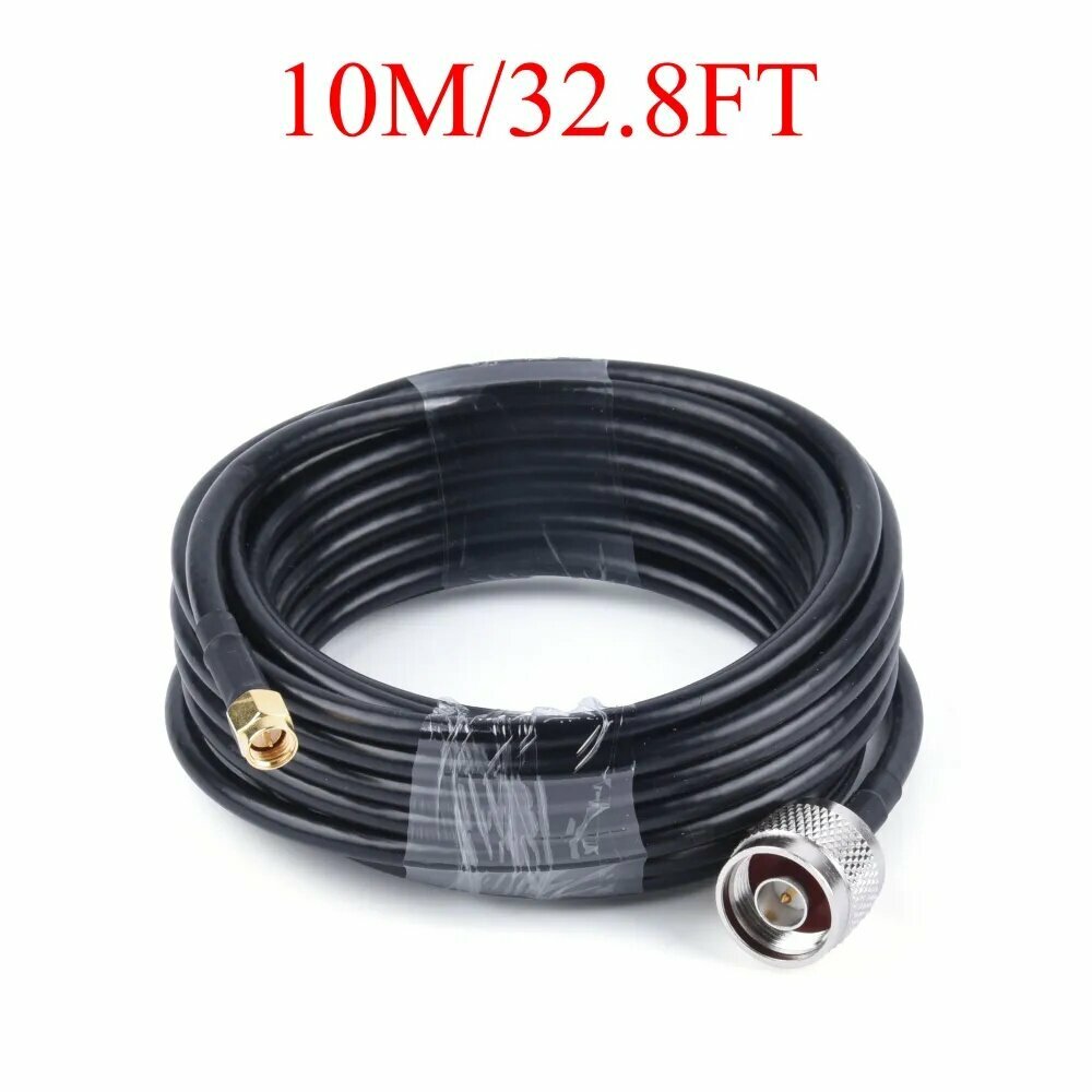 Удлинитель кабеля RP-SMA/N, 10 м, черный матовый