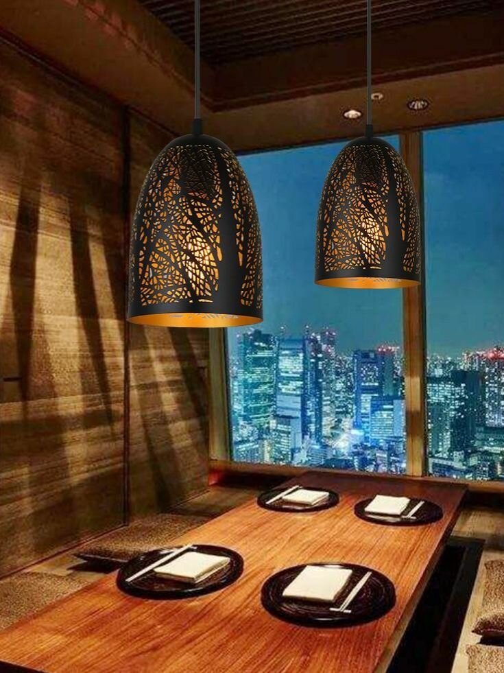 Барный обеденный стол барная стойка лесная люстра из кованого железа с одной головкой