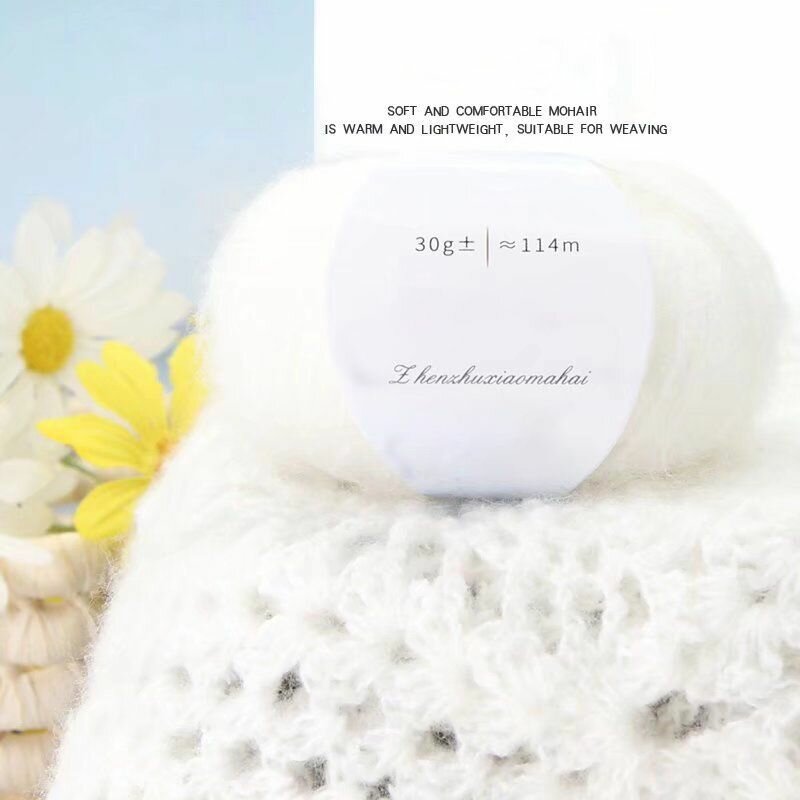 1 кусок мохеровой пряжи весом 30 г , для шарфа и жакета ручной работ, сделай сам-