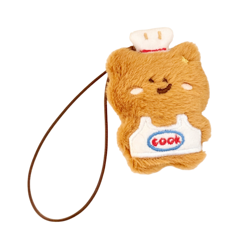 Десять тысяч детских музыкальных мультфильмов Cartoon Kitten Красный Шарф Bunny Chef Bear Plush Подвеска 7 см 8 см Высота