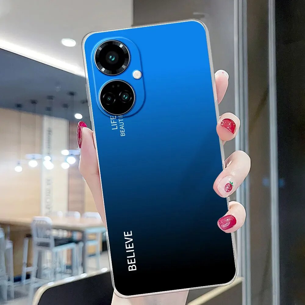 Чехол для Tecno Camon 19 Pro, синий, силикон, TM2186