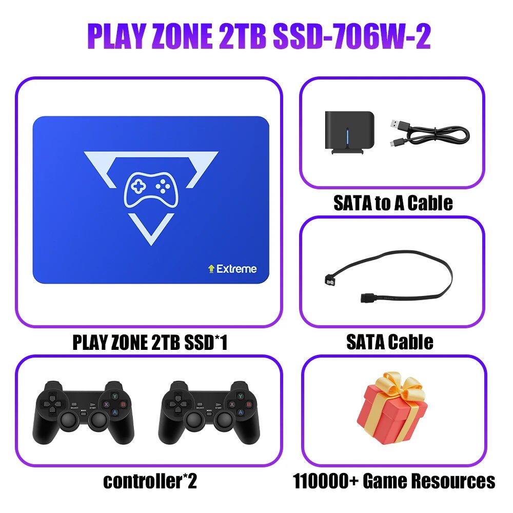 Play Zone 2TB Игровая консоль Play Zone 2TB-706W-2