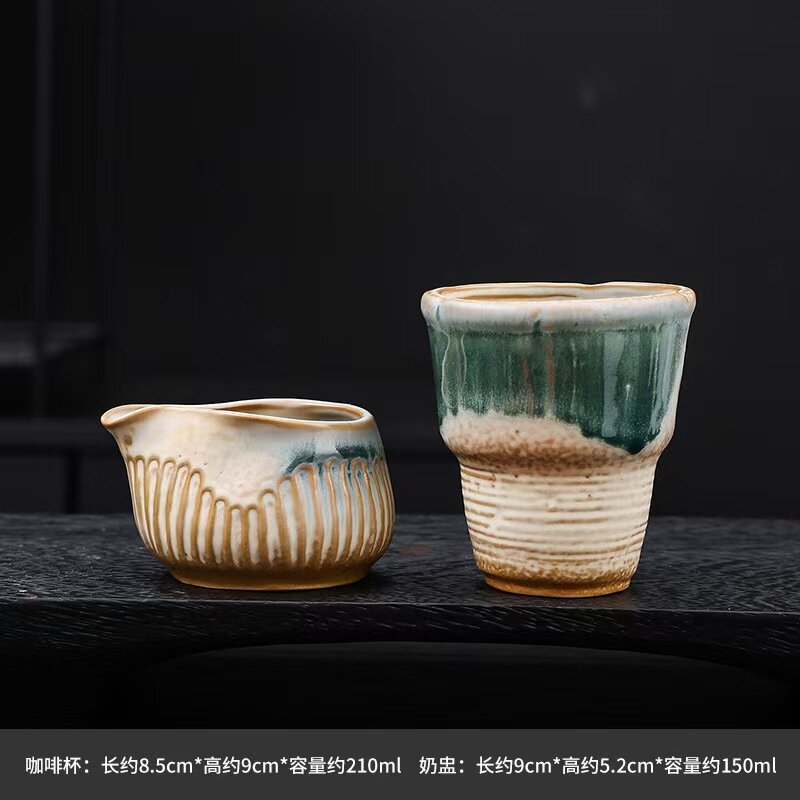 Чашка для латте-арта, молочник, керамическая чашка для соуса в винтажном стиле, мини-молочник, кувшин для меда, кувшин для сока.