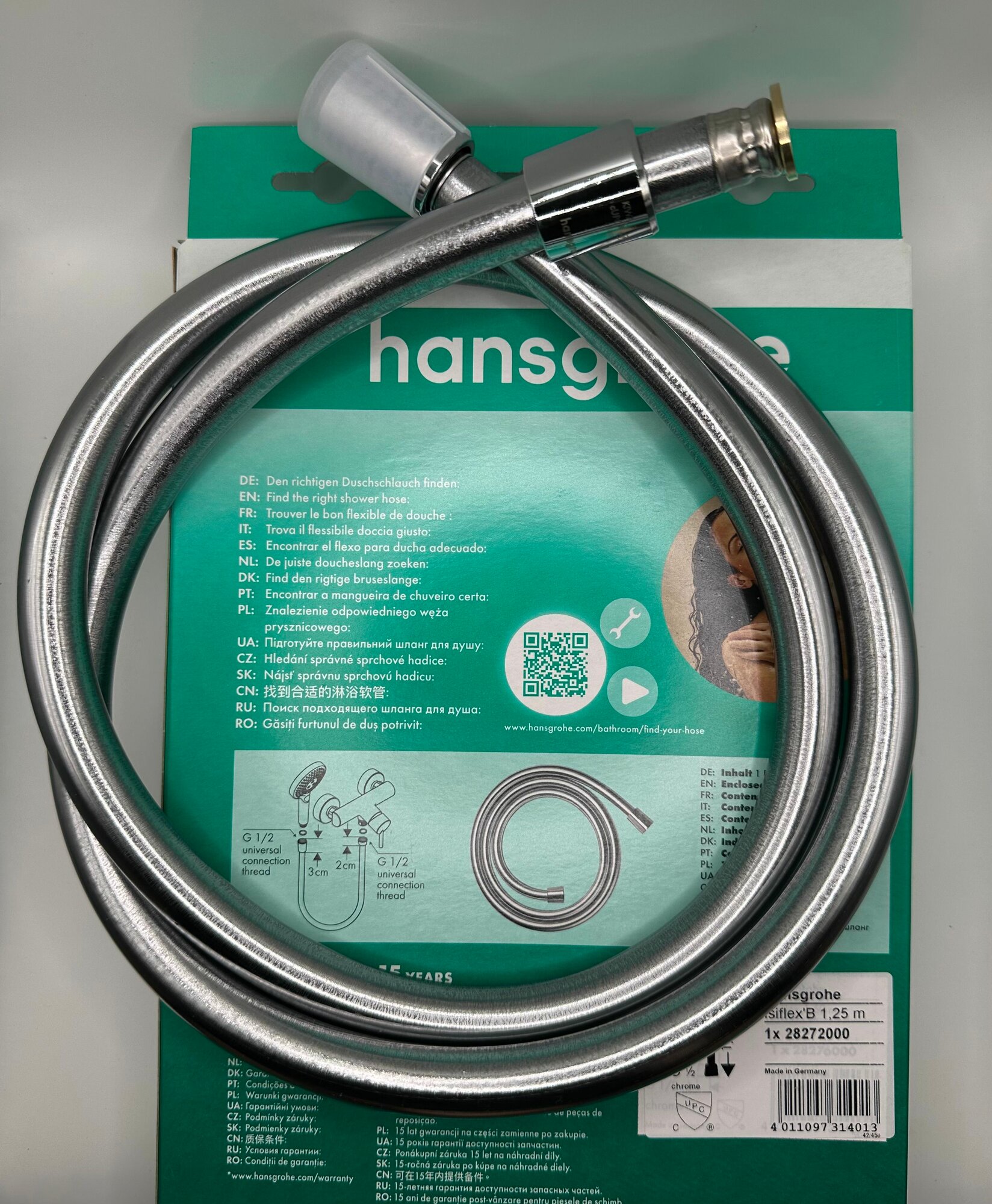 Шланг для душа Hansgrohe Isiflex хром 28272000