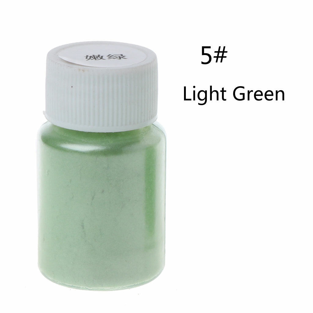 1 флакон полноцветной перламутровой пудры-5 # нежно-зеленого цвета