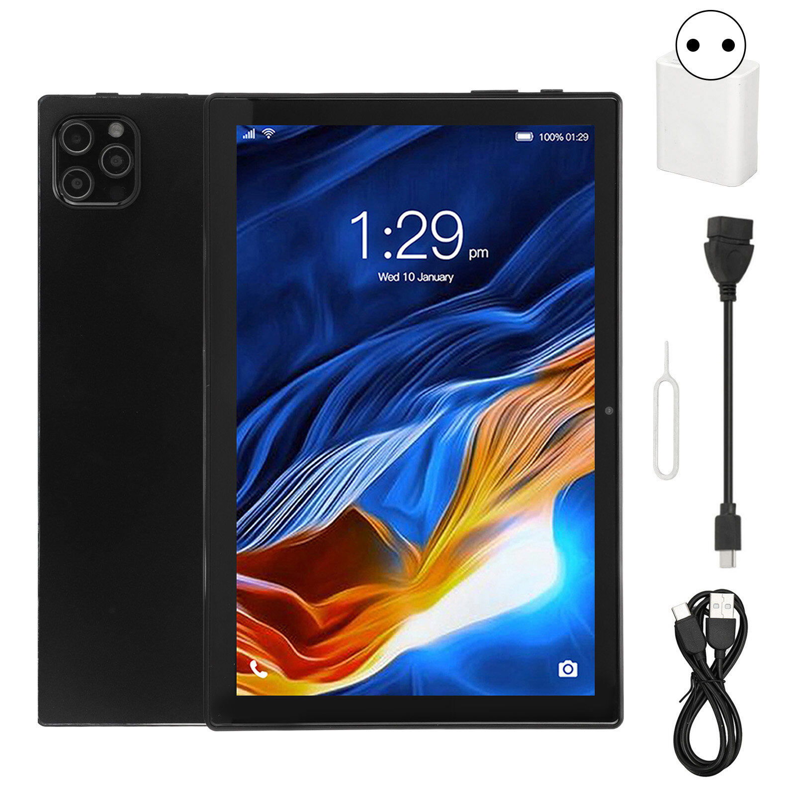Планшет 10.1 Android 12.0, 6/128 ГБ, 4G, WiFi 2.4/5 ГГц, сенсорный, EU Plug 2.4G 5G