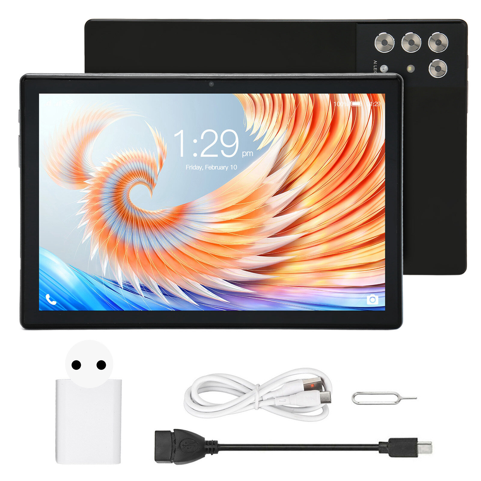 Планшет 10,1 дюйма, Android 12, 8ядерный, 8 ГБ/256 ГБ, 2.4G/5G WiFi, быстрая зарядка, FHD, 100240В,