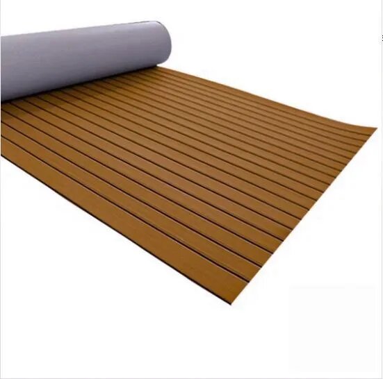 Палубное покрытие нескользящее из материала EVA для бассейнов коричневого цвета 1200x2400мм