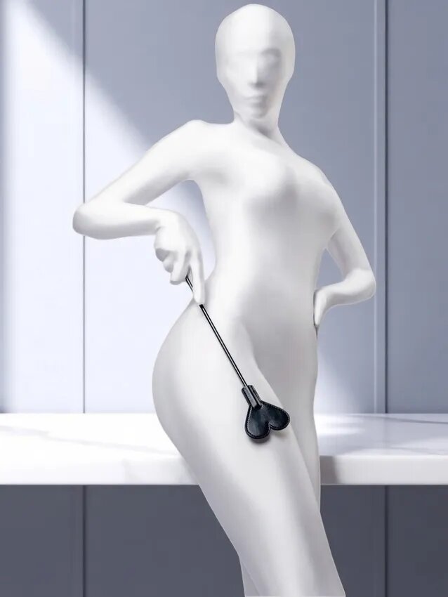 Стек Anonymo by TOYFA Сердце 35 см, искусственная кожа, черный