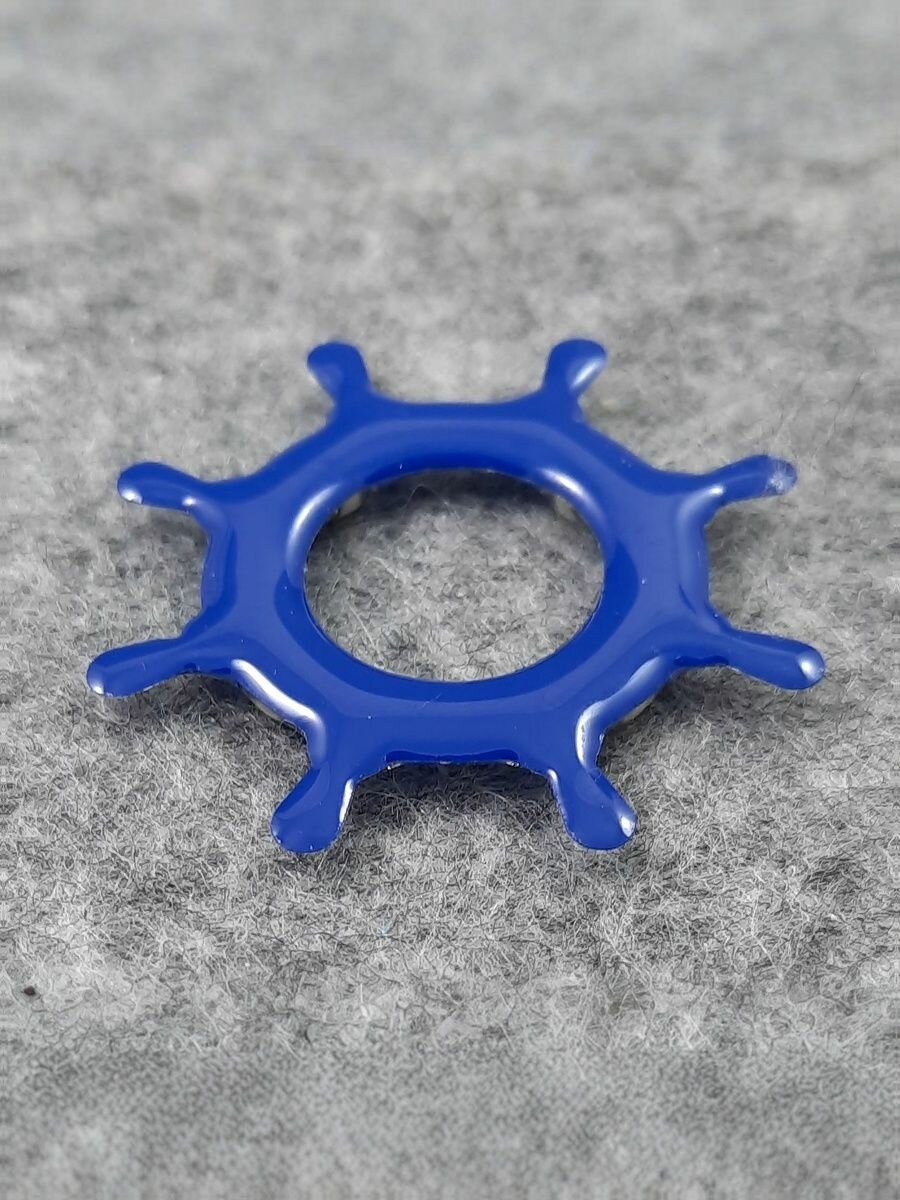 Курсор магнитный гелевый "Штурвал" 28х16 мм синий (3 шт)