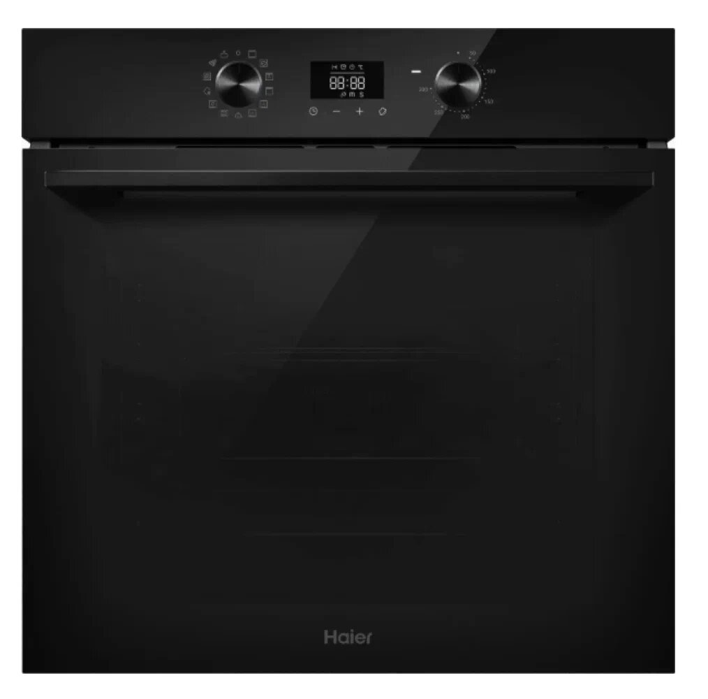 Духовой шкаф электрический HAIER HOQ-K3QSN5GB, 78л, дверца с 2 стеклами, черный